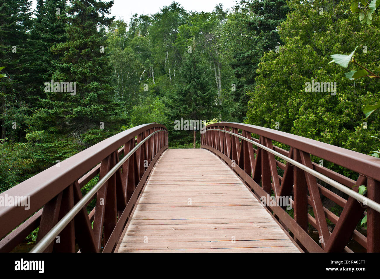 USA, Minnesota, North Shore, Lake Superior, Gooseberry Falls State Park ...