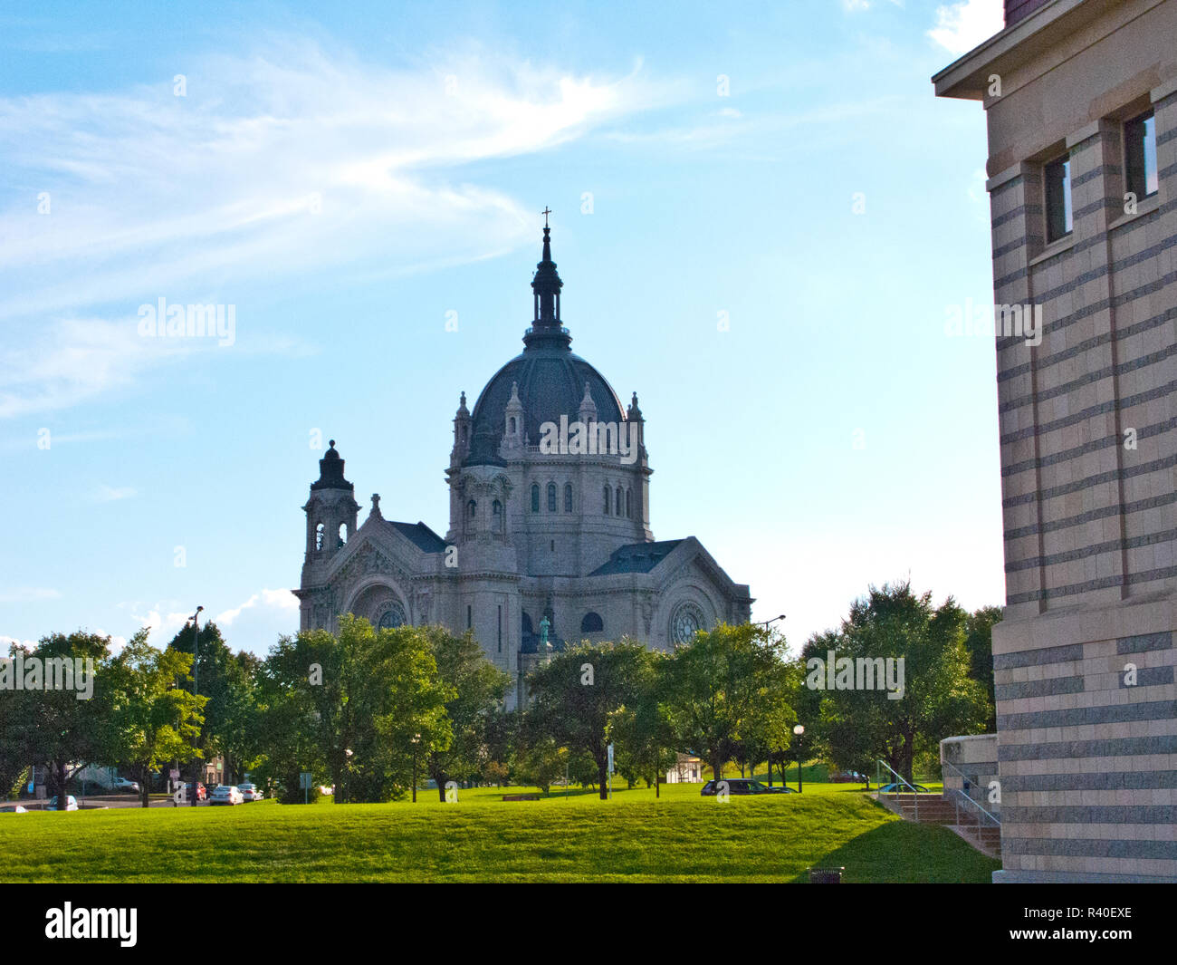 USA, Minnesota, Saint Paul, Cathedral of Saint Paul from Minnesota ...