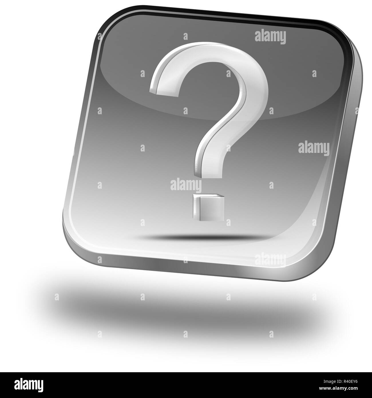 Button with question mark Stock Photo - Alamy