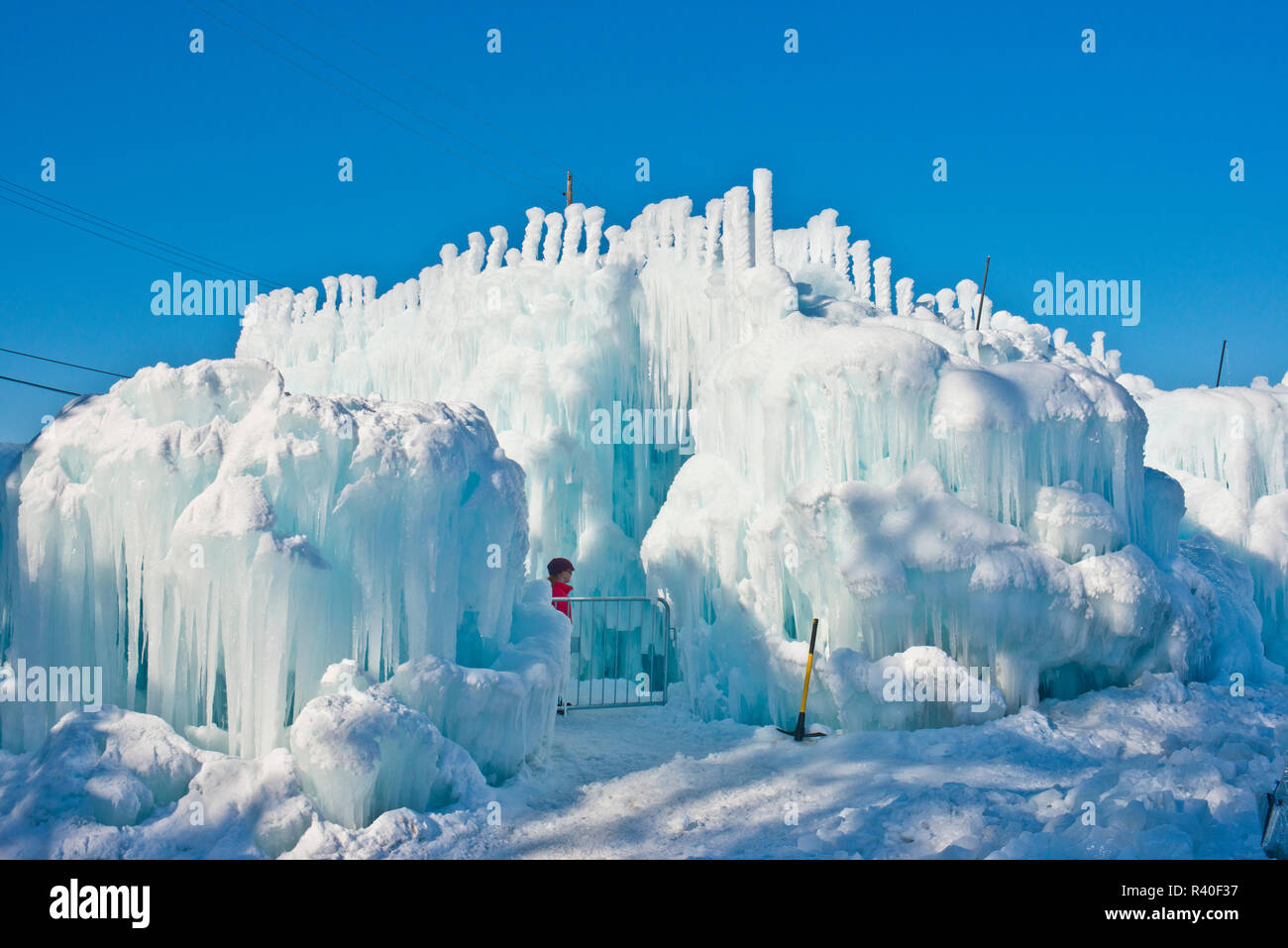 USA, Minnesota, Stillwater, Ice Castles Stock Photo - Alamy