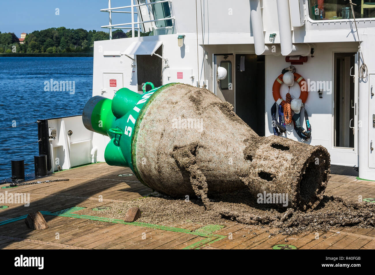 buoy on a buoy tender vessel Stock Photo - Alamy