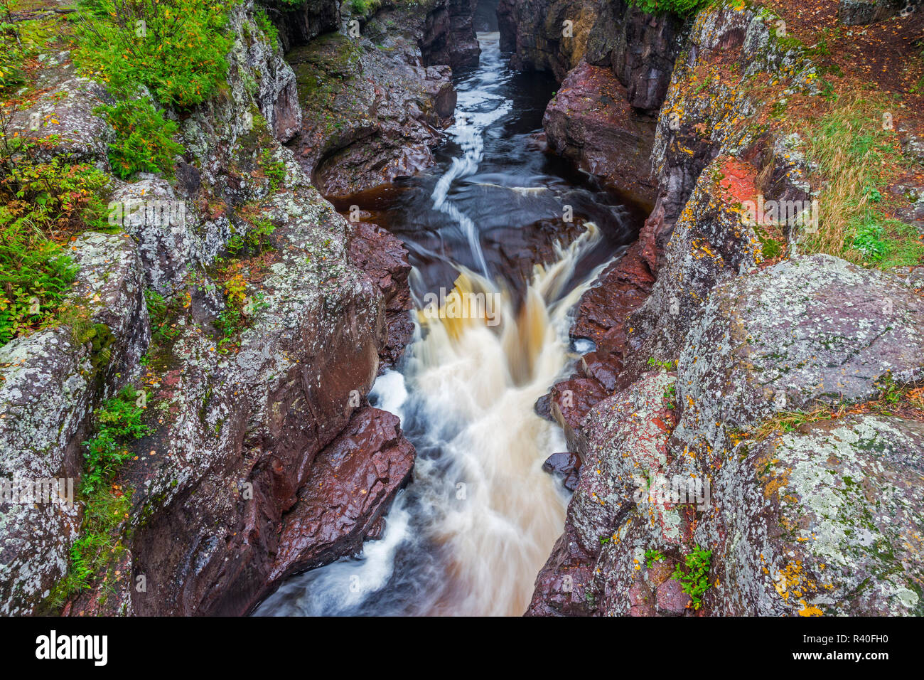 Minnesota, Temperance River State Park, Temperance River, gorge and ...