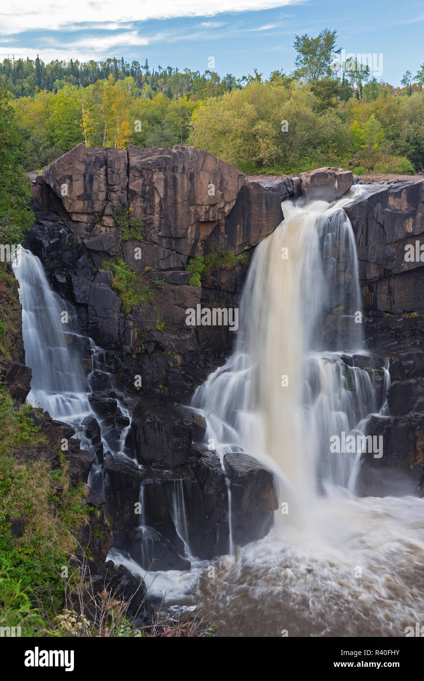 Minnesota, Grand Portage State Park, High Falls, 120 feet Stock Photo ...