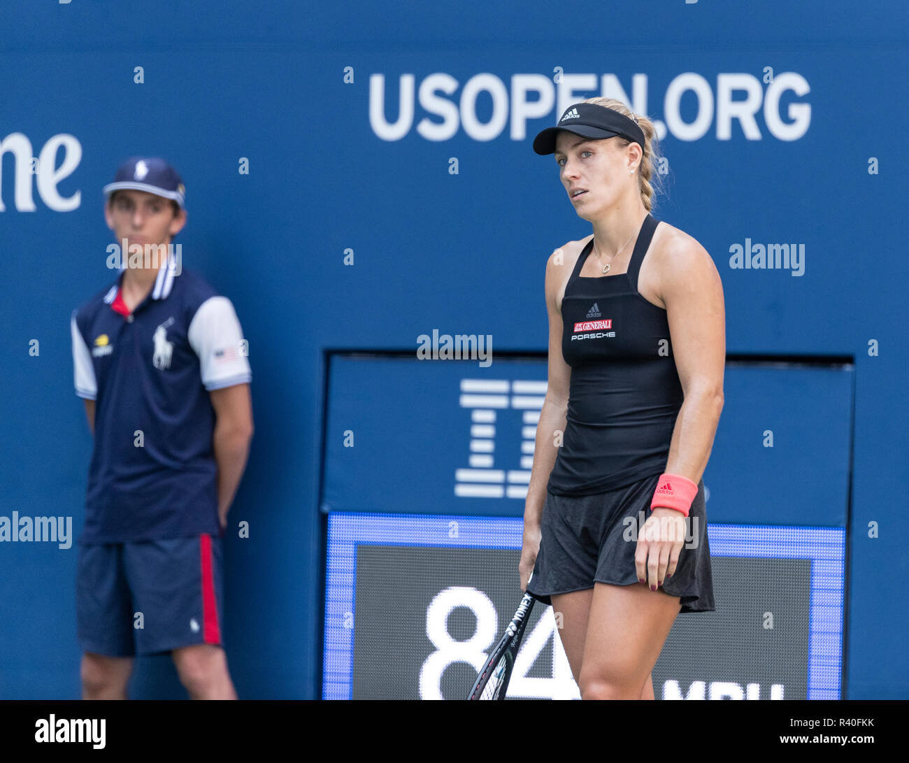 New York, NY - September 1, 2018: Angelique Kerber of Germany reacts ...