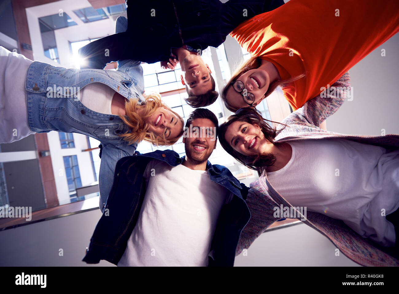 happy students celebrate Stock Photo - Alamy