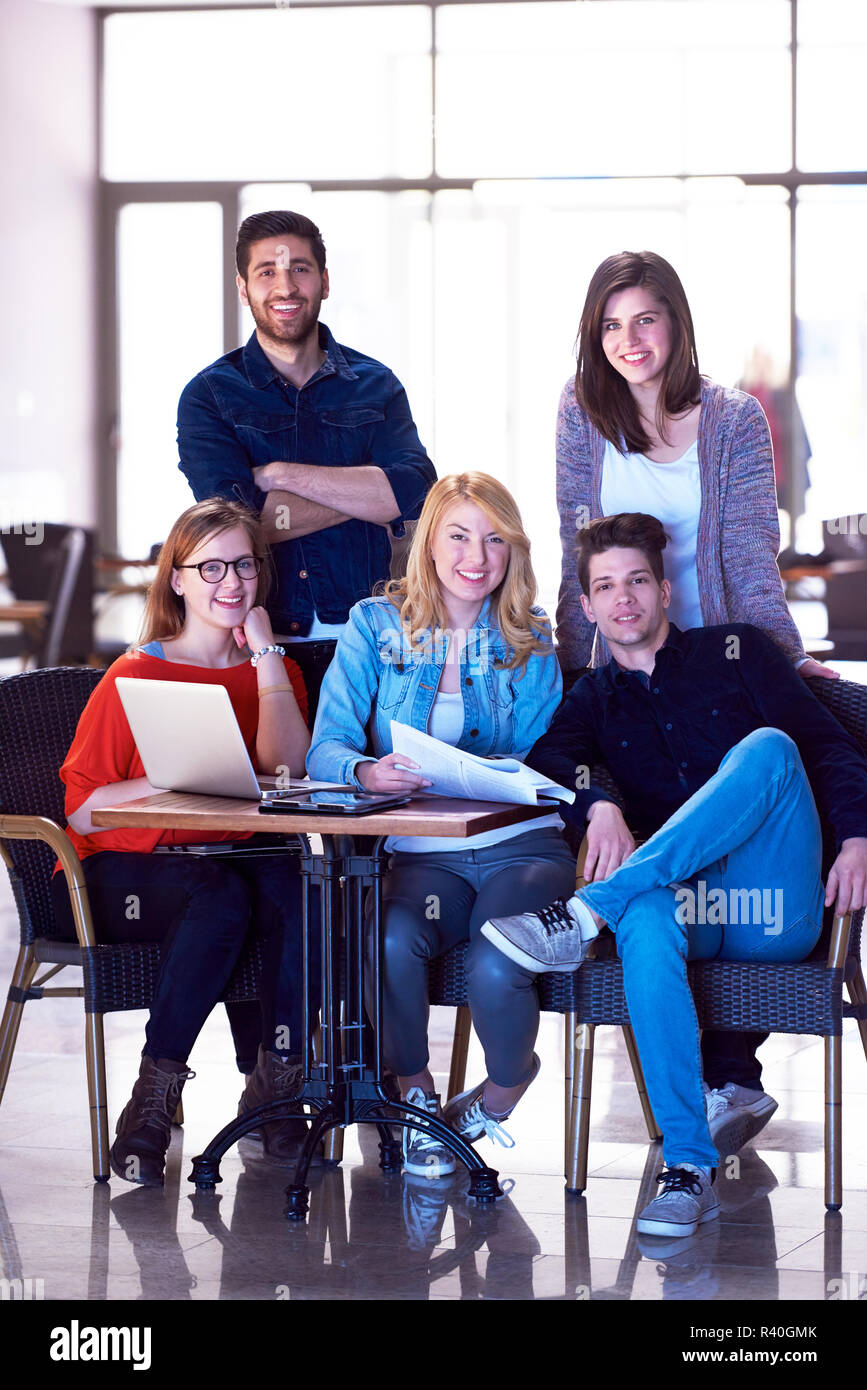 students group standing together as team Stock Photo - Alamy