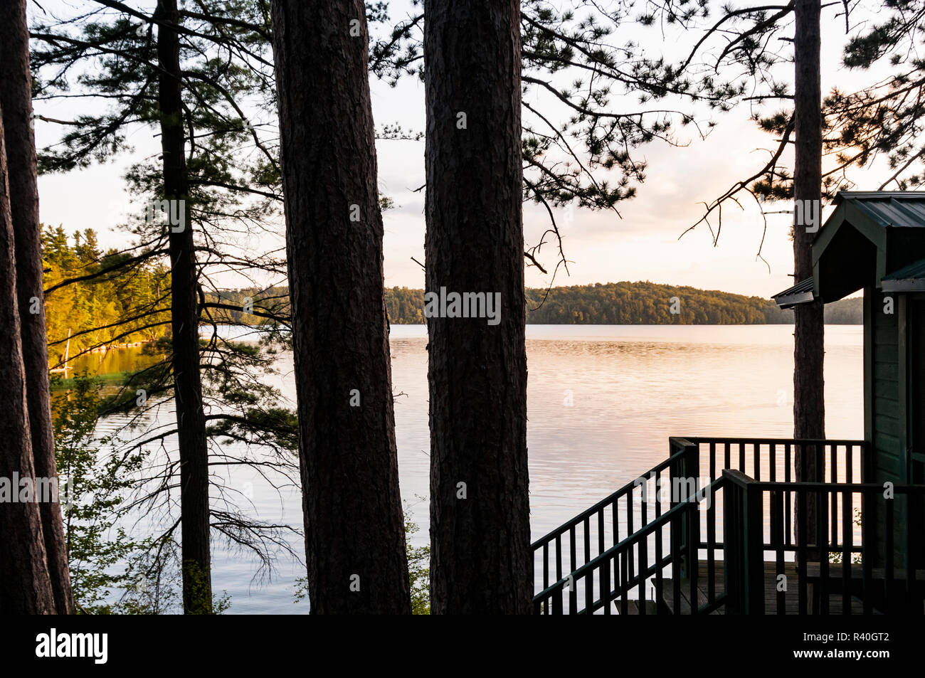 USA, New York. Adirondacks State Park, Franklin County, St. Regis Canoe ...