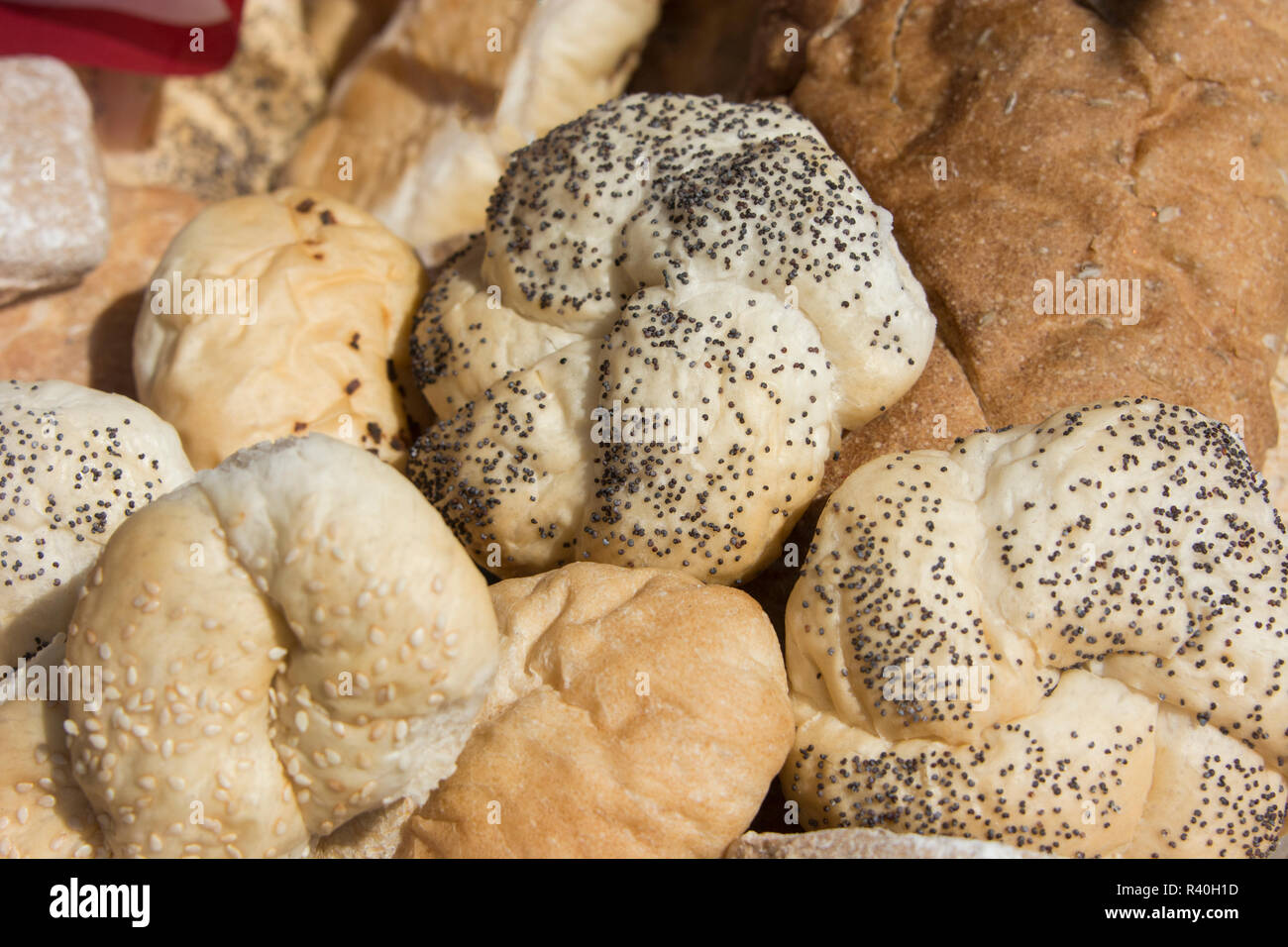 New York. Assortment of freshly baked bread rolls Stock Photo - Alamy