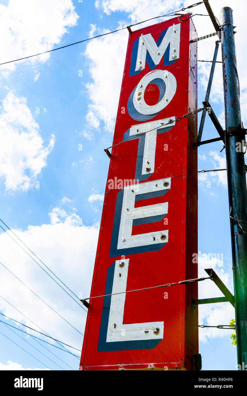 Neon Motel sign, Phoenicia, New York, USA Stock Photo - Alamy