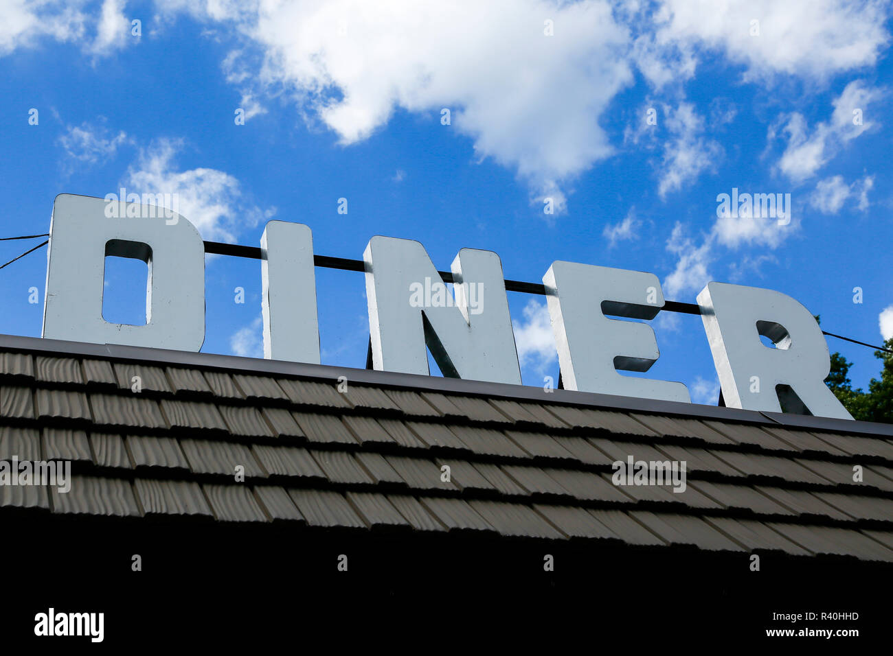Vintage diner sign hi-res stock photography and images - Alamy