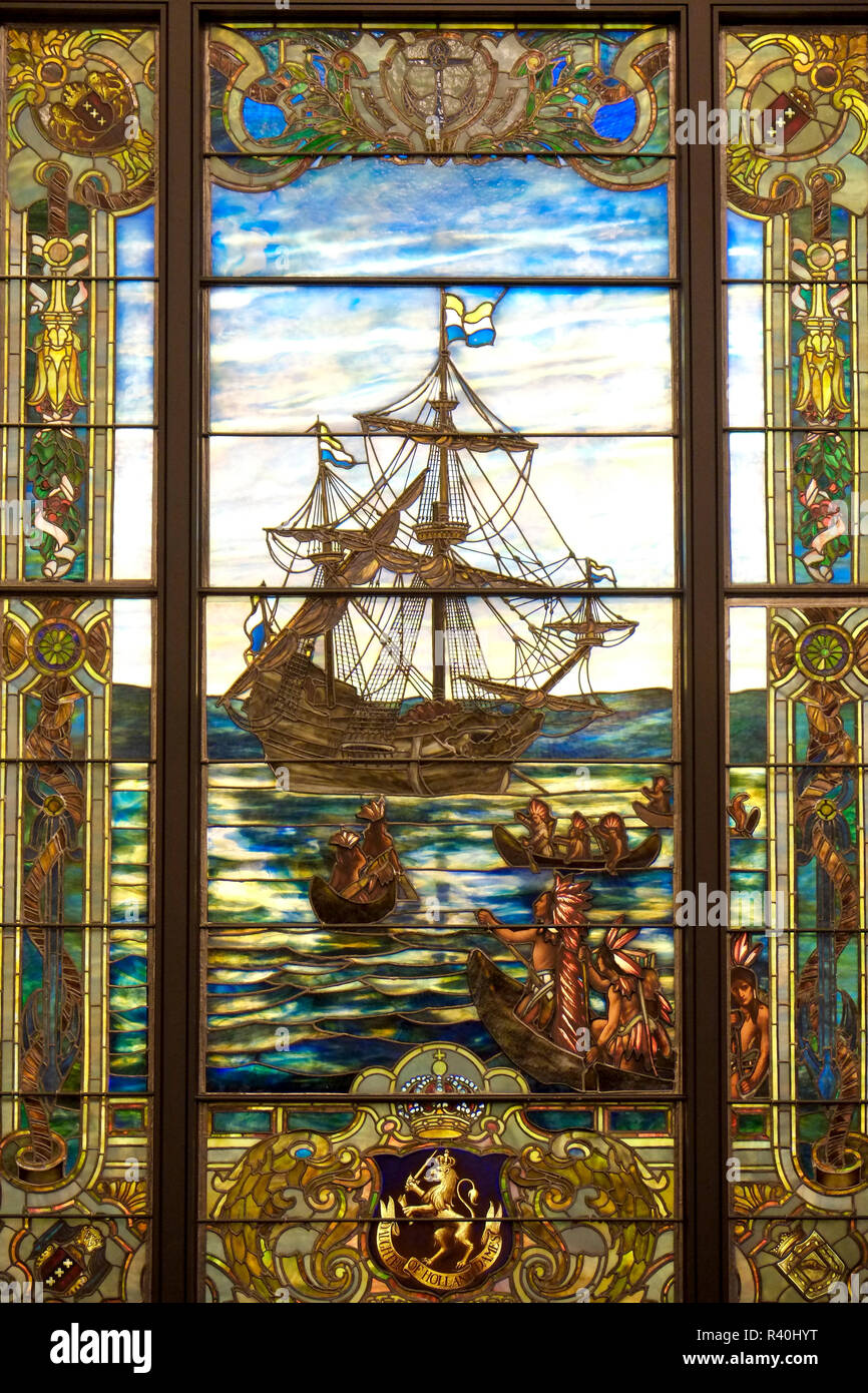 Tiffany window at the New York Historical Society, New York City, NY ...
