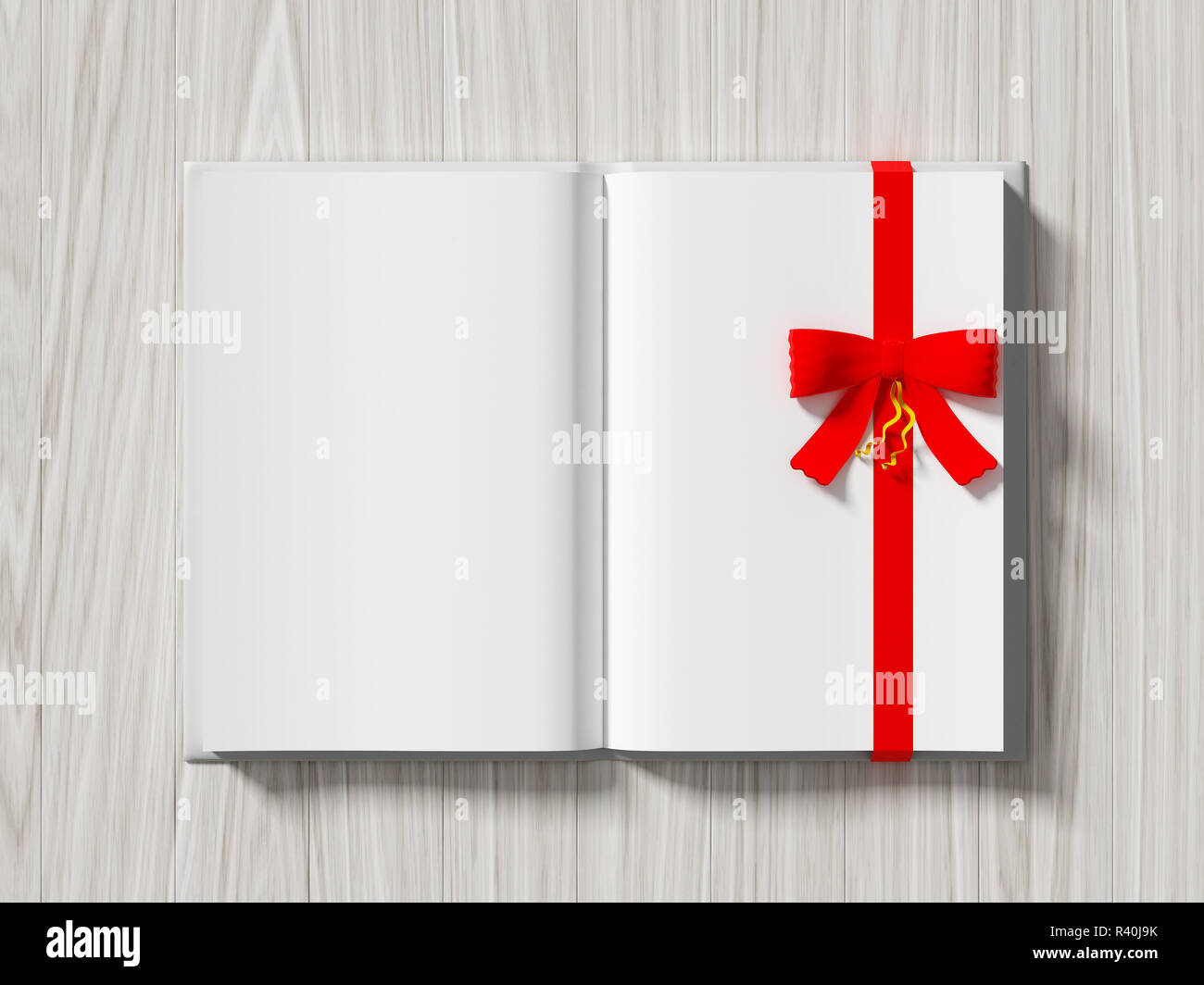 Book wrapped with color ribbon Stock Photo - Alamy