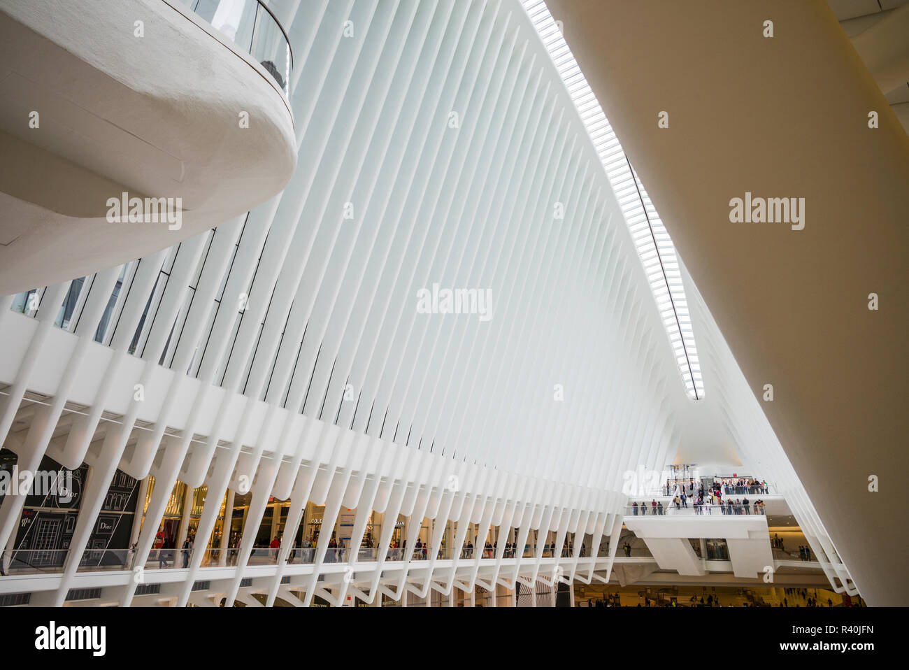 USA, New York City, Lower Manhattan, Oculus, World Trade Center PATH ...