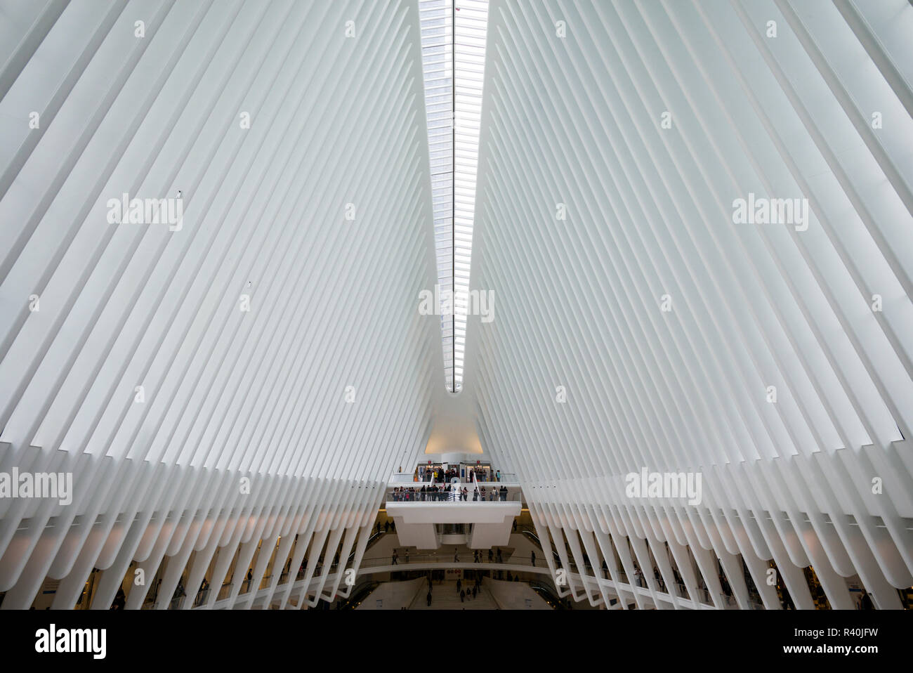 USA, New York City, Lower Manhattan, Oculus, World Trade Center PATH ...
