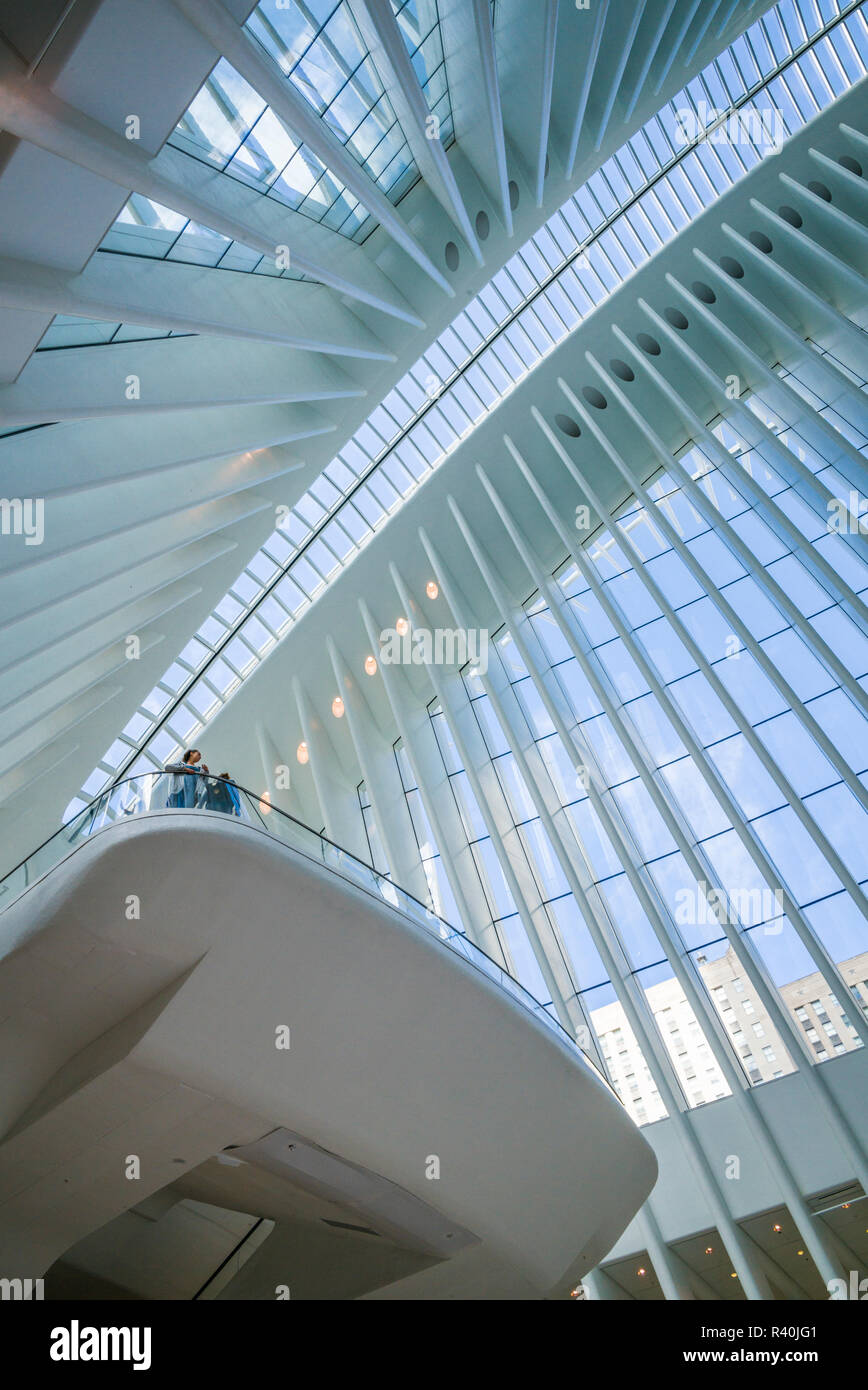 USA, New York City, Lower Manhattan, Oculus, World Trade Center PATH ...