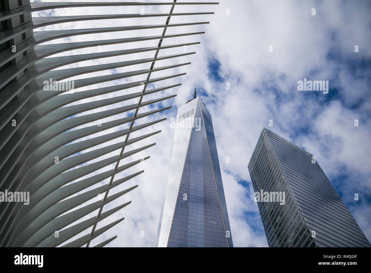 USA, New York City, Lower Manhattan, Oculus, World Trade Center PATH ...