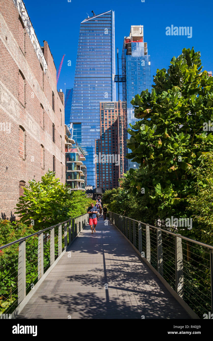 USA, New York City, Lower Manhattan, High Line park Stock Photo - Alamy