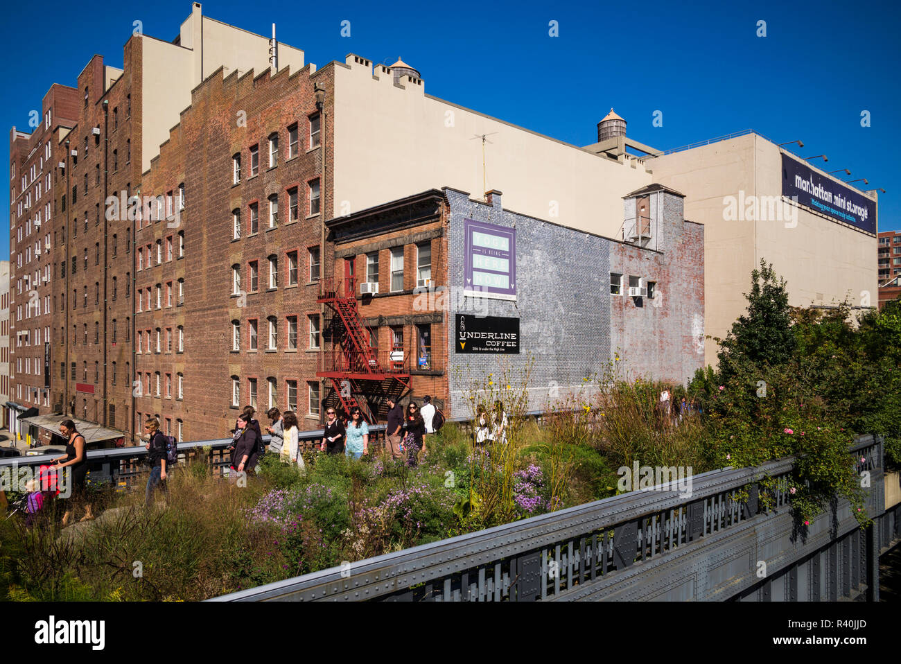 USA, New York City, Lower Manhattan, High Line park Stock Photo - Alamy