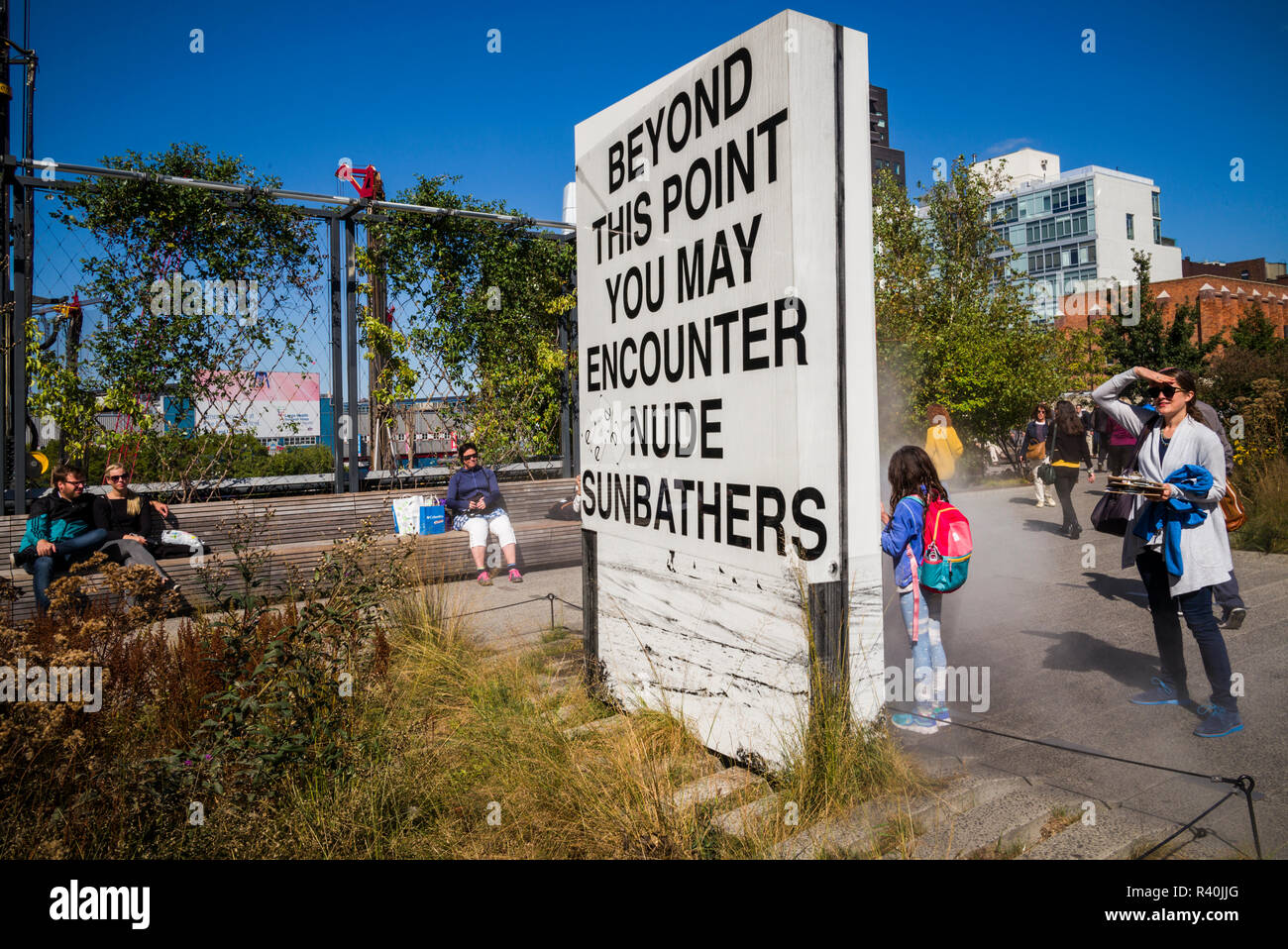 USA, New York City, Lower Manhattan, High Line park Stock Photo - Alamy