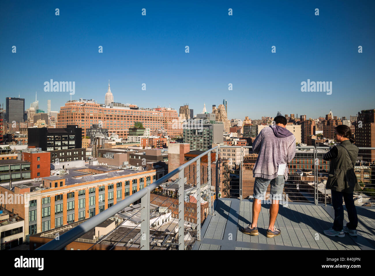 USA, New York City, Lower Manhattan, elevated view from the Whitney ...