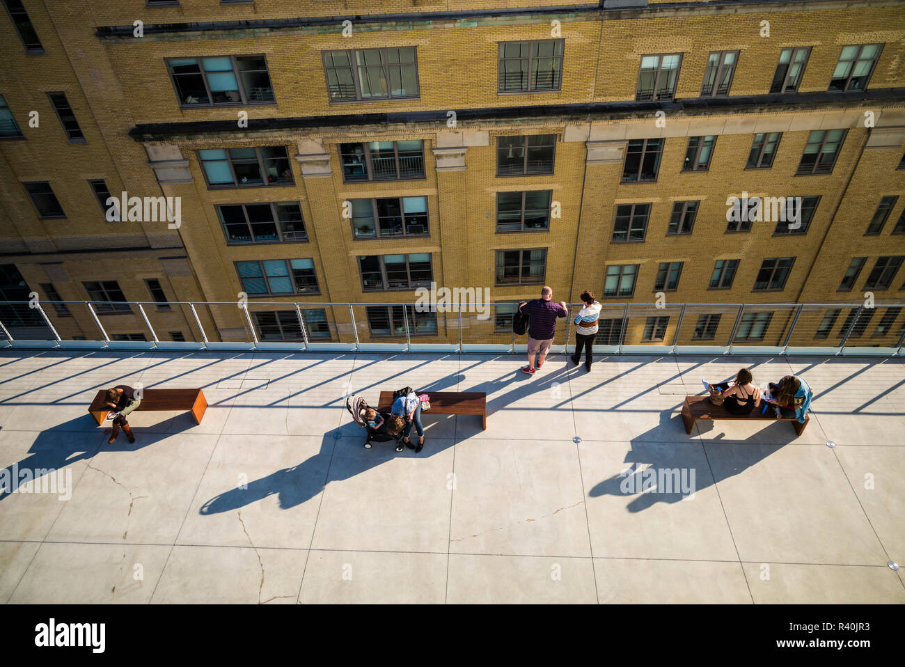 USA, New York City, Lower Manhattan, elevated view from the Whitney ...