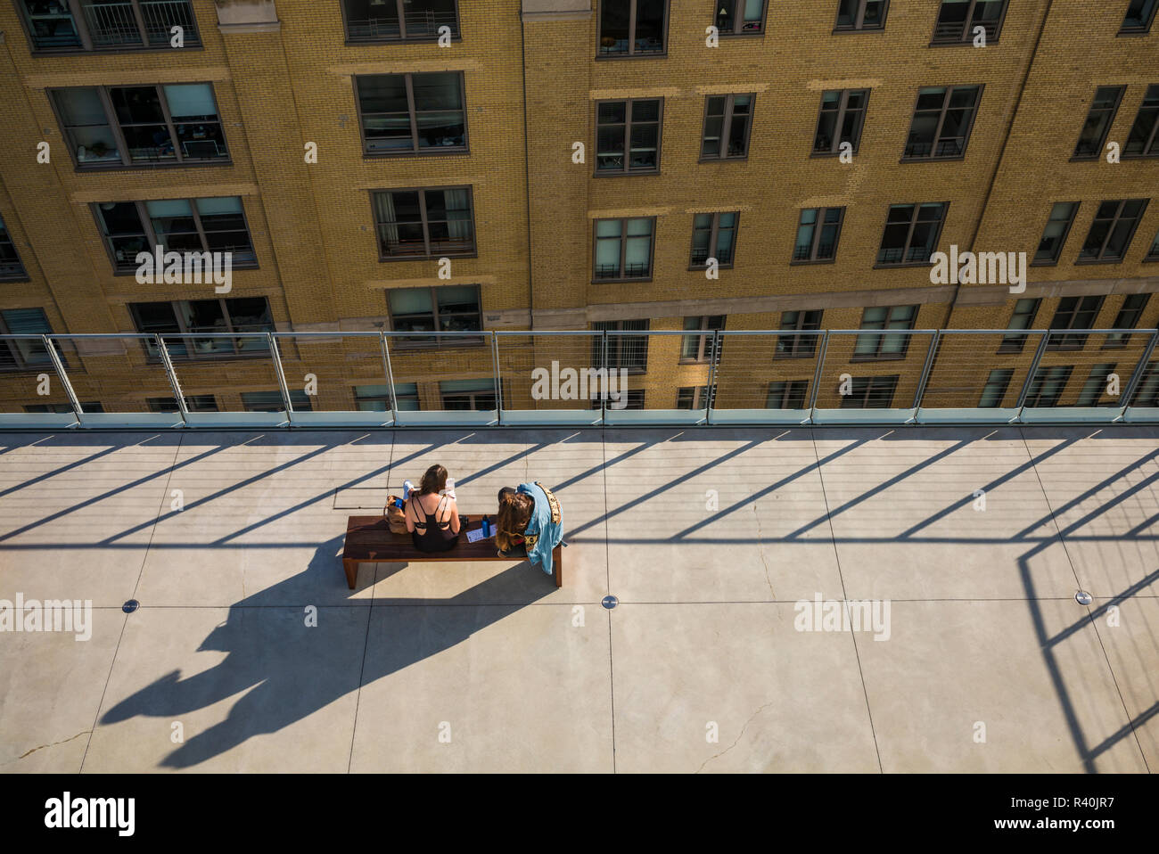 USA, New York City, Lower Manhattan, elevated view from the Whitney ...