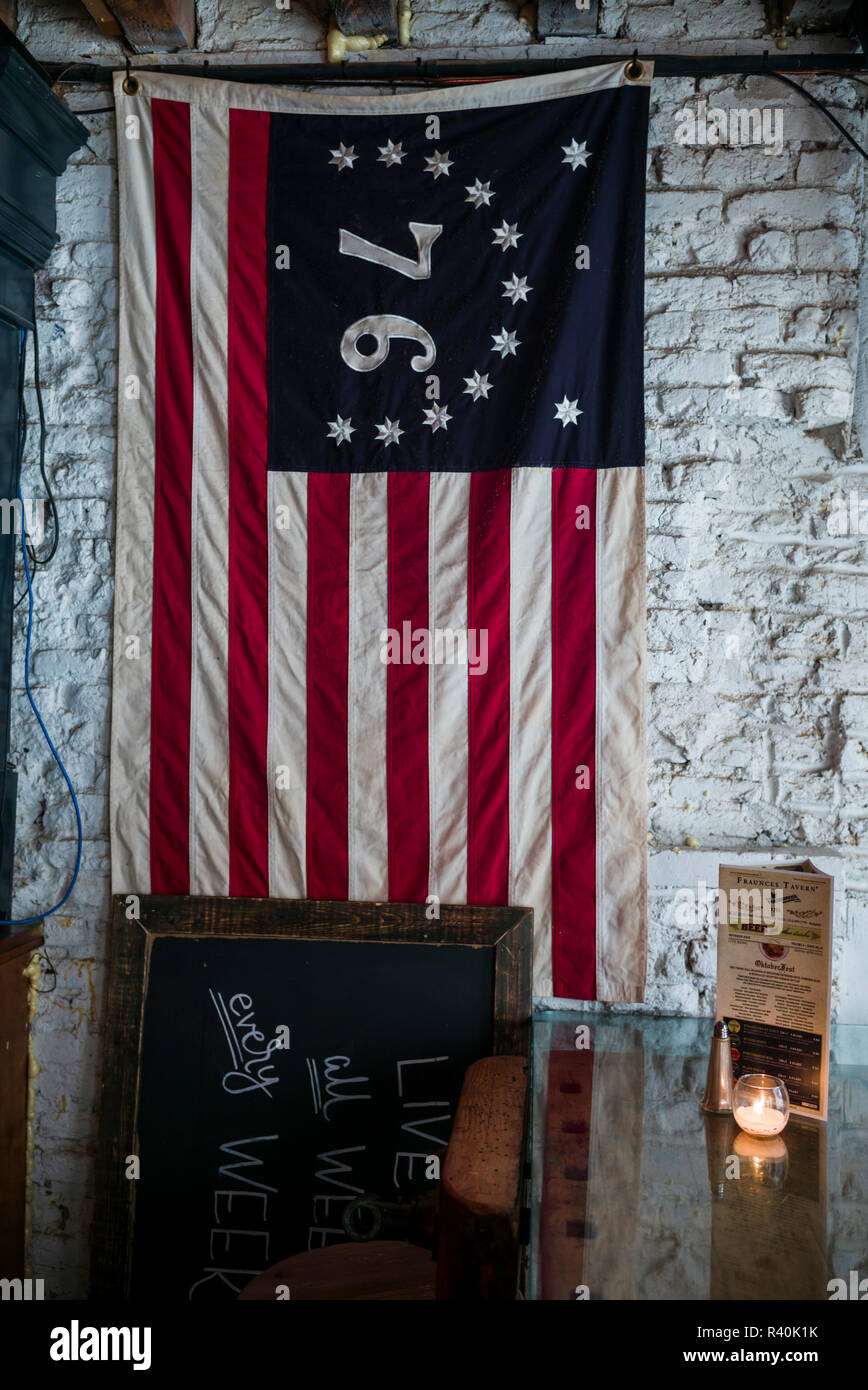 USA, New York City, Lower Manhattan, Fraunces Tavern, historic tavern ...