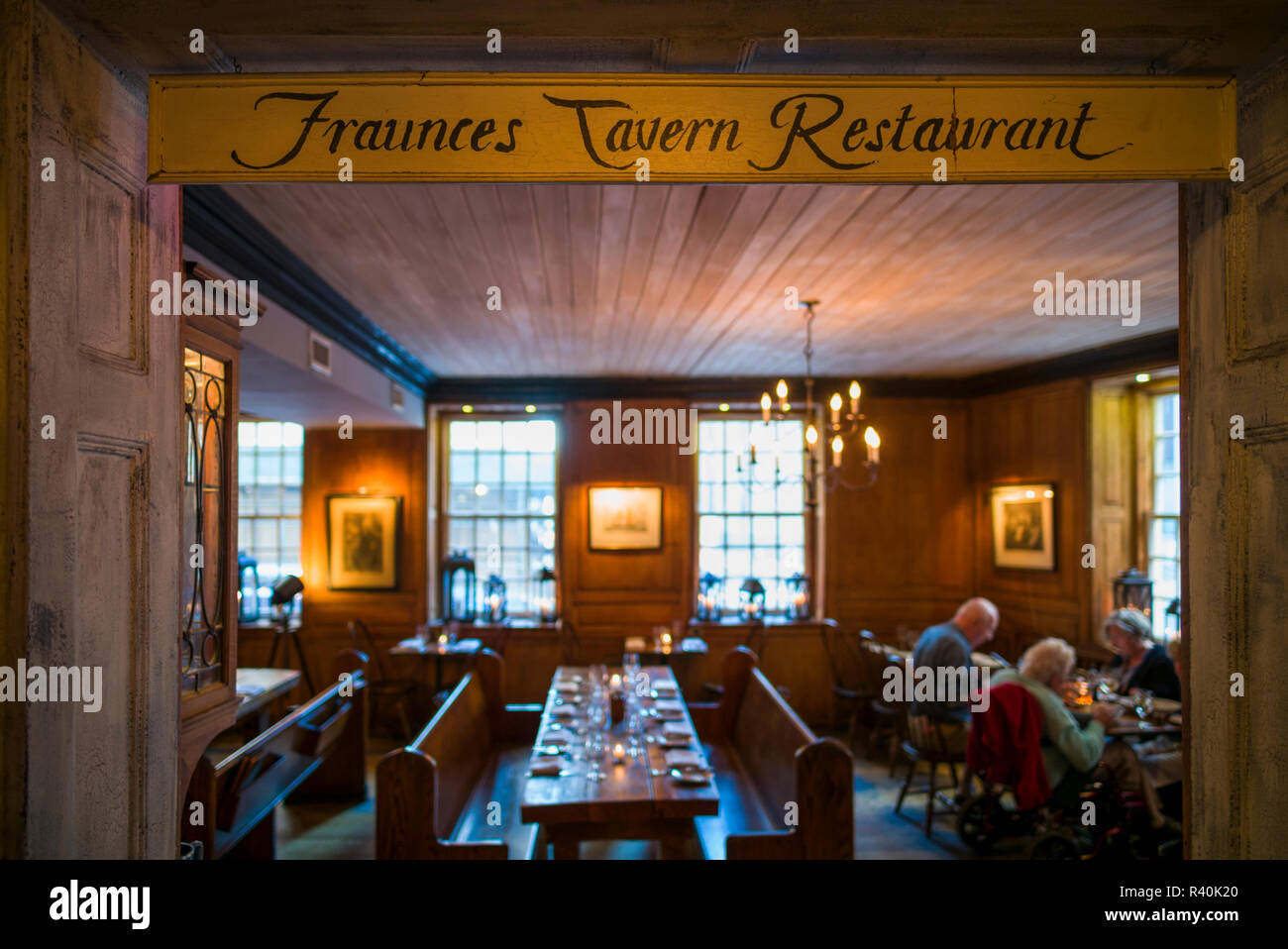 USA, New York City, Lower Manhattan, Fraunces Tavern, historic tavern ...