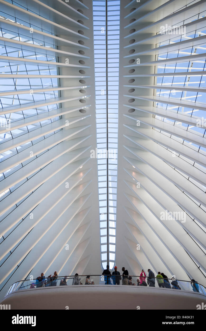 USA, New York City, Lower Manhattan, Oculus, World Trade Center PATH ...