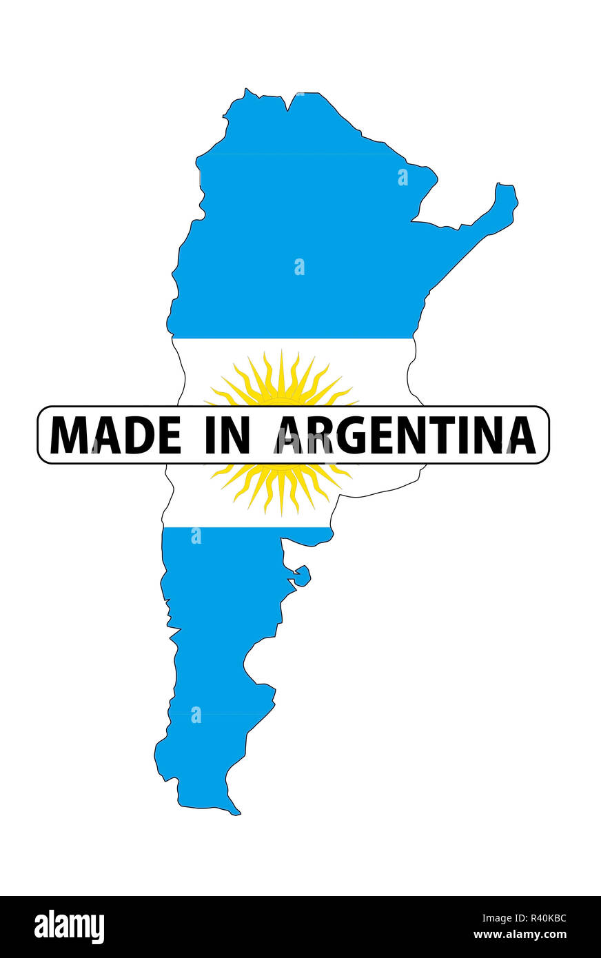 Flag argentina in shape Cut Out Stock Images & Pictures - Alamy