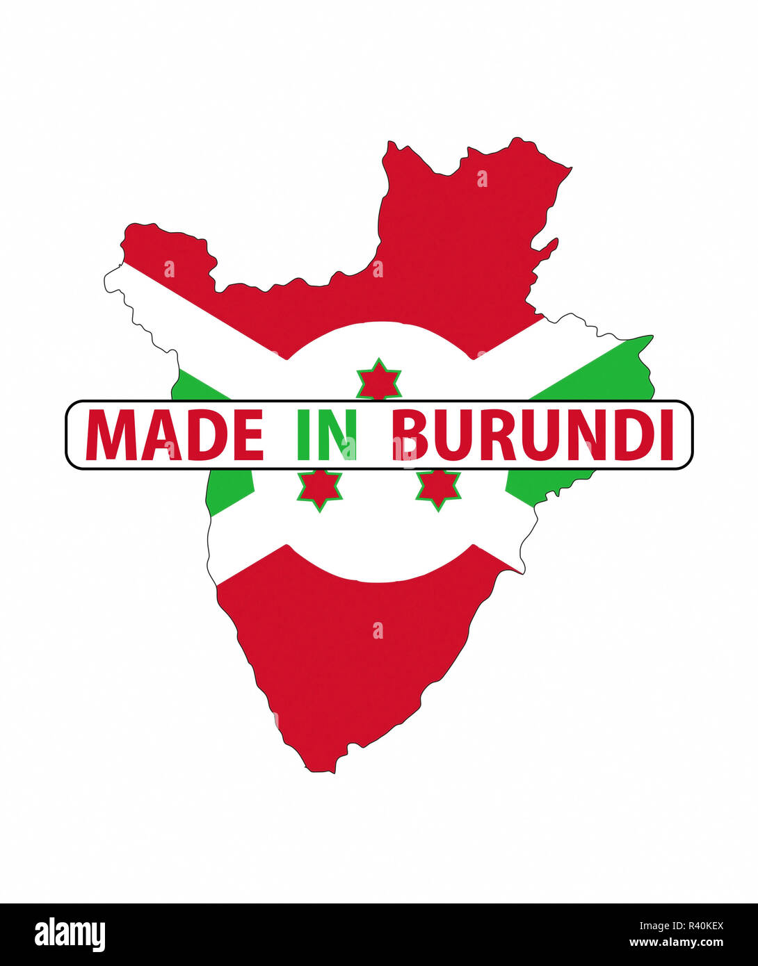 Burundi country flag in Cut Out Stock Images & Pictures - Alamy