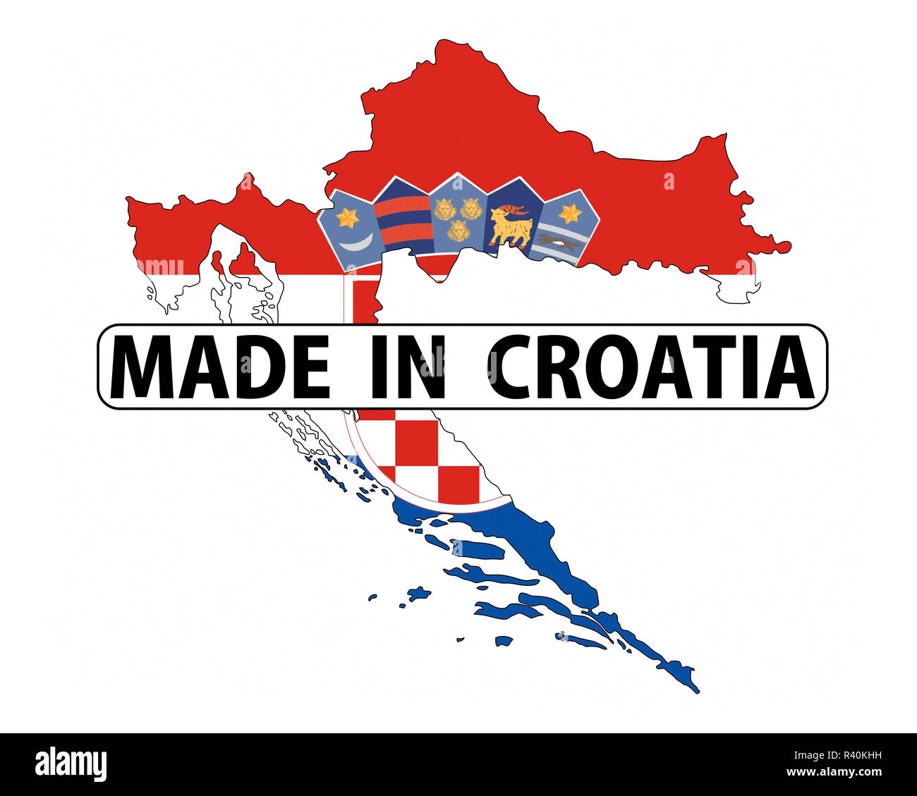 Croatia shape hi-res stock photography and images - Alamy