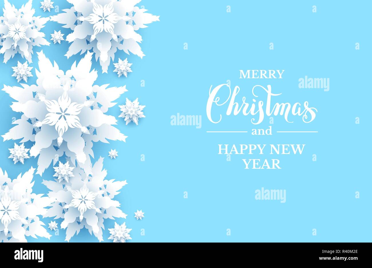 Light blue snowflakes card Stock Vector Image & Art - Alamy