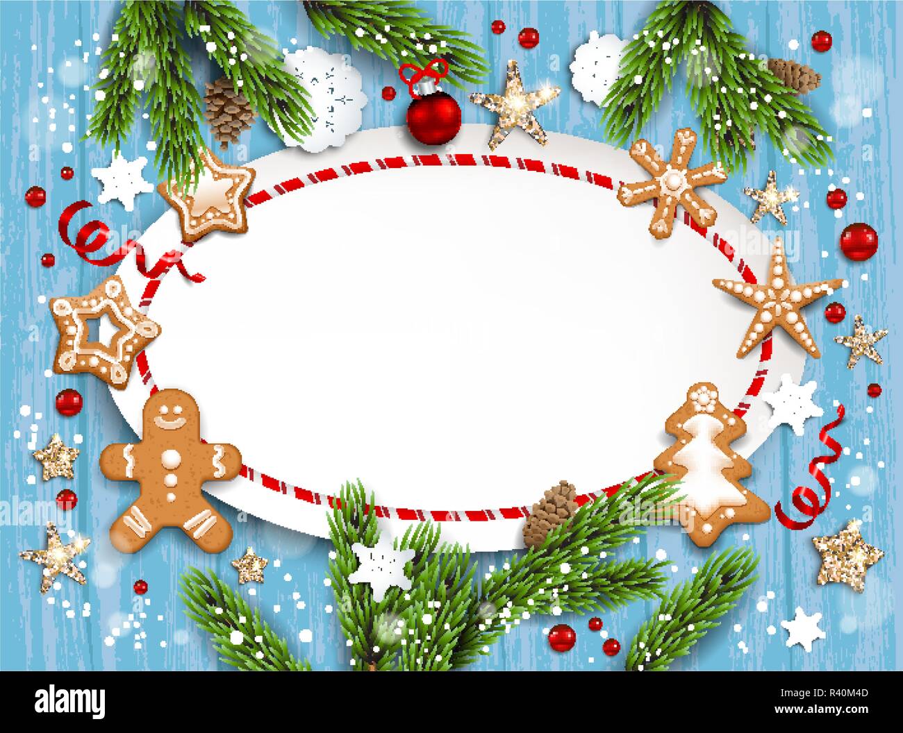 New blue Christmas frame Stock Vector Image & Art - Alamy