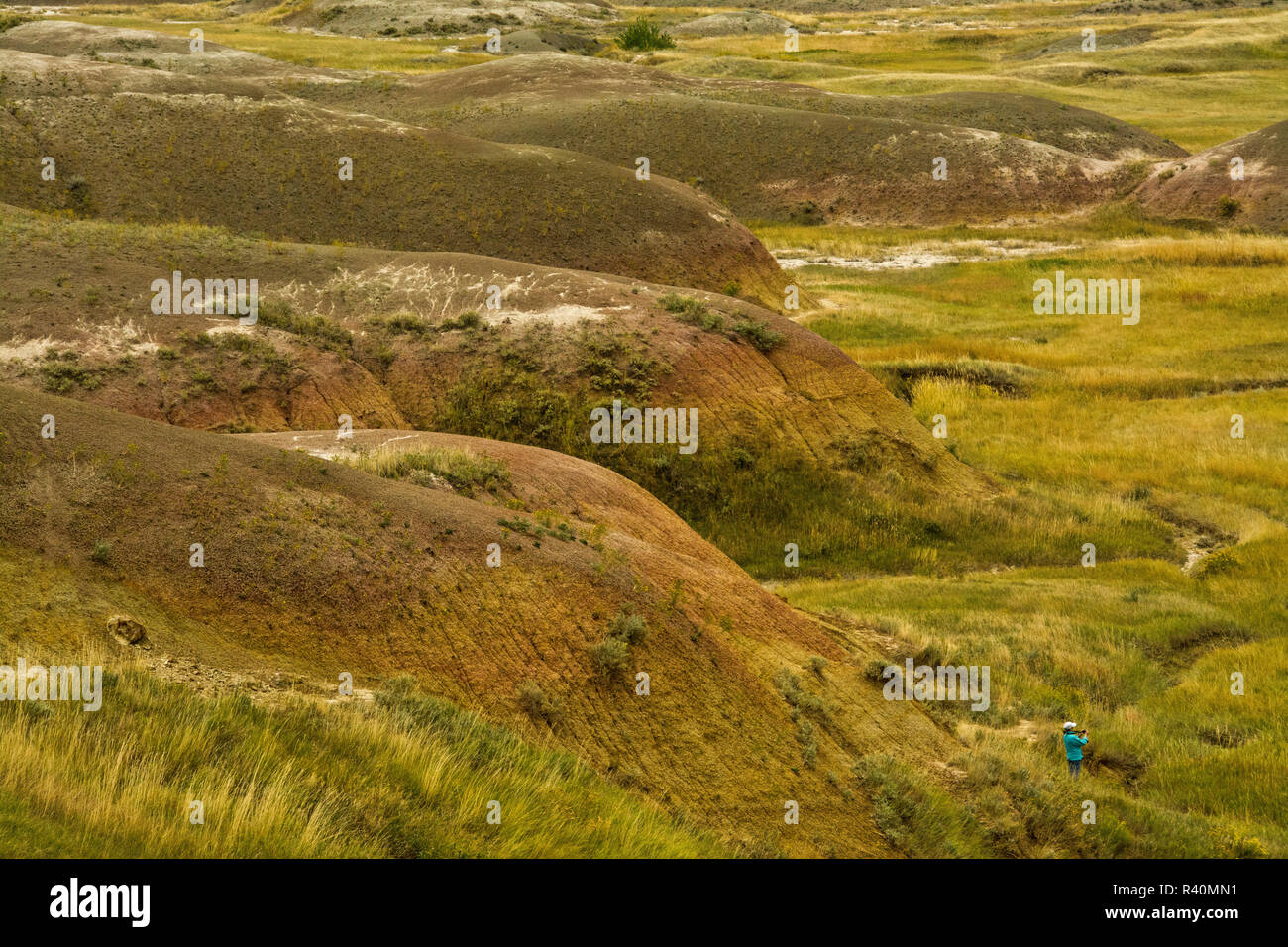 Colorful Hills, Early Autumn, Badlands Loop Road, Badlands National ...