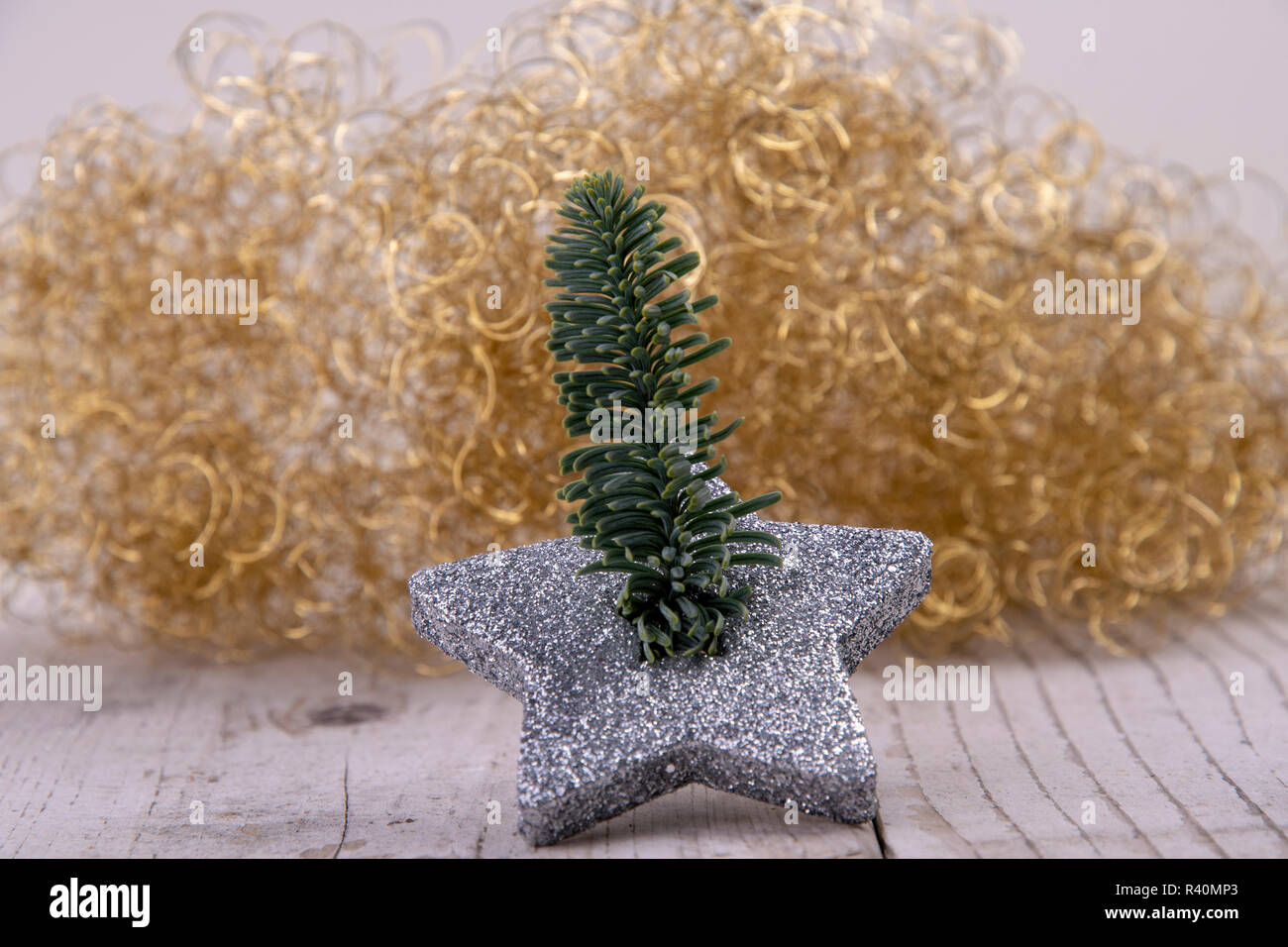 Christmas tree angel hair hi-res stock photography and images - Alamy