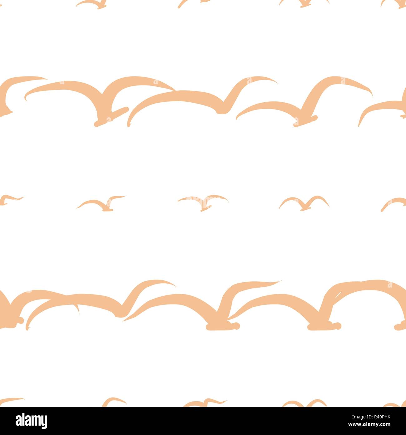 Seamless abstract flying birds generative art background. Cartoon style ...