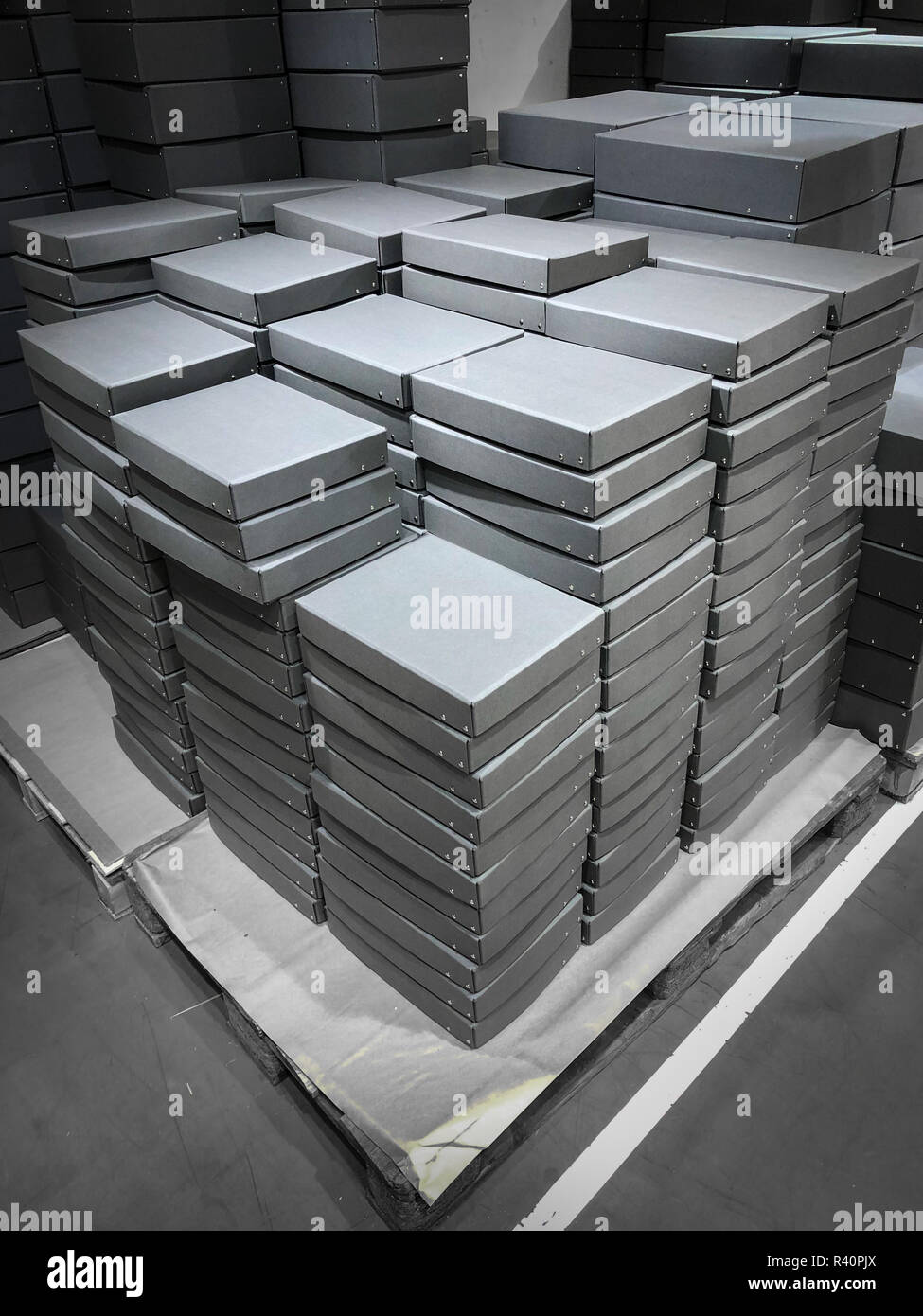 stack of cardboard boxes - package / shipping concept background Stock ...