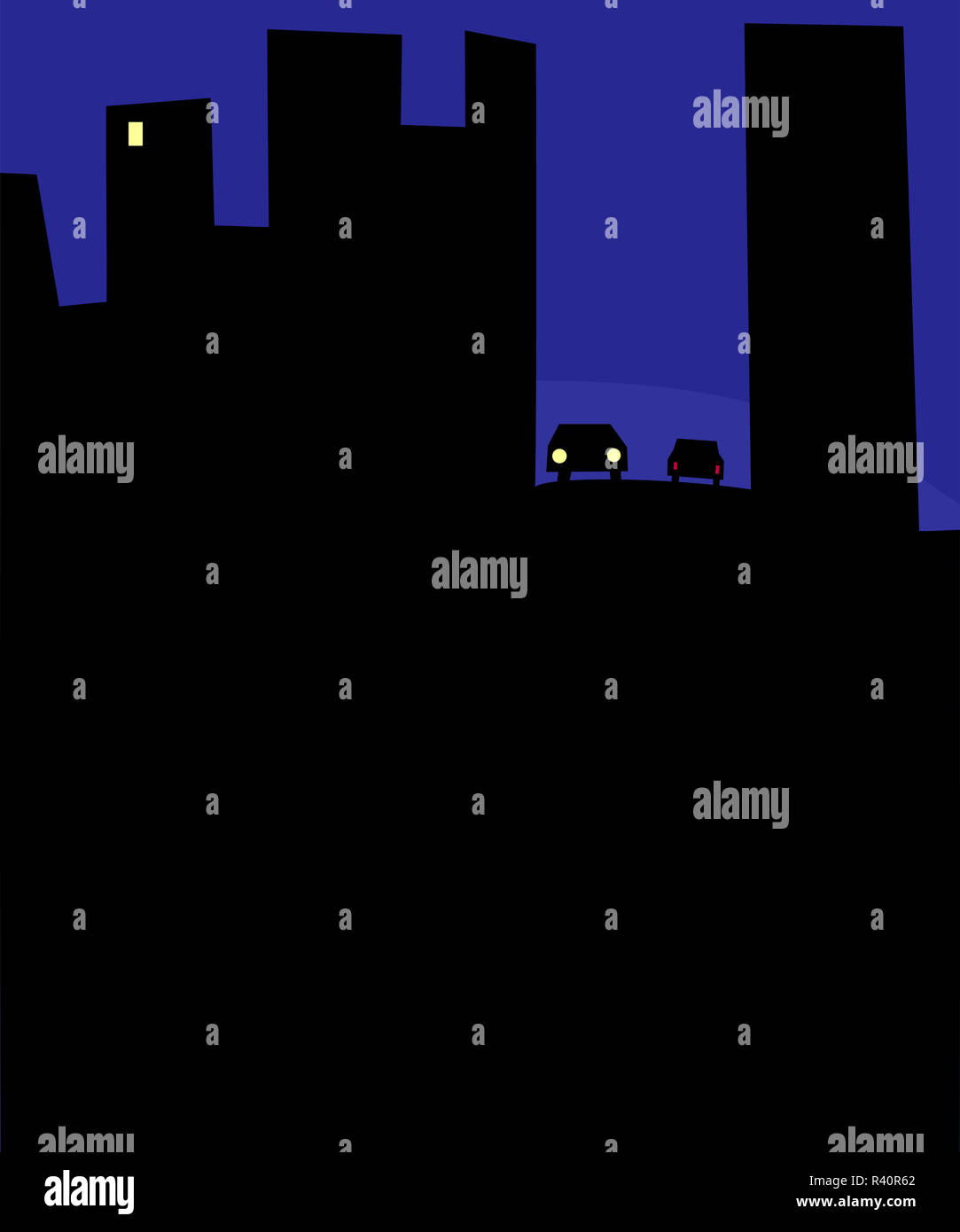 Cars Passing Building Stock Photo - Alamy