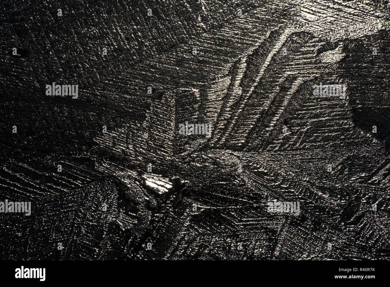 Very abstract picture of morning light reflecting in frozen pools of ... Very abstract picture of morning light reflecting in frozen pools of ...