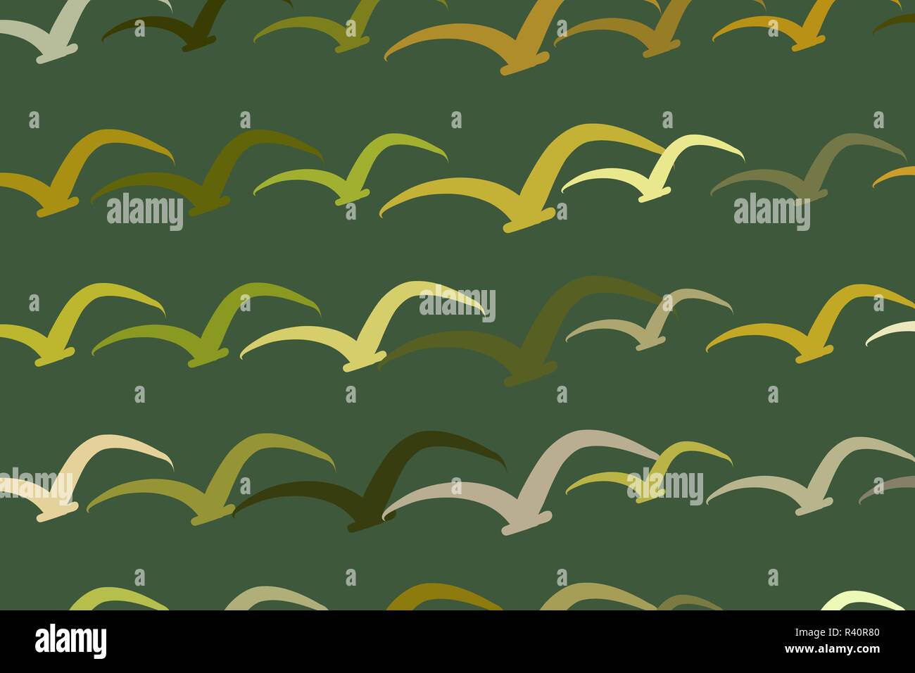 Abstract background with flying birds. Cartoon style vector Stock ...