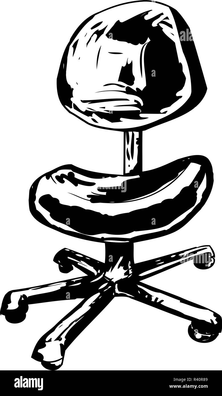 Chair Cartoon Black and White Stock Photos & Images - Alamy