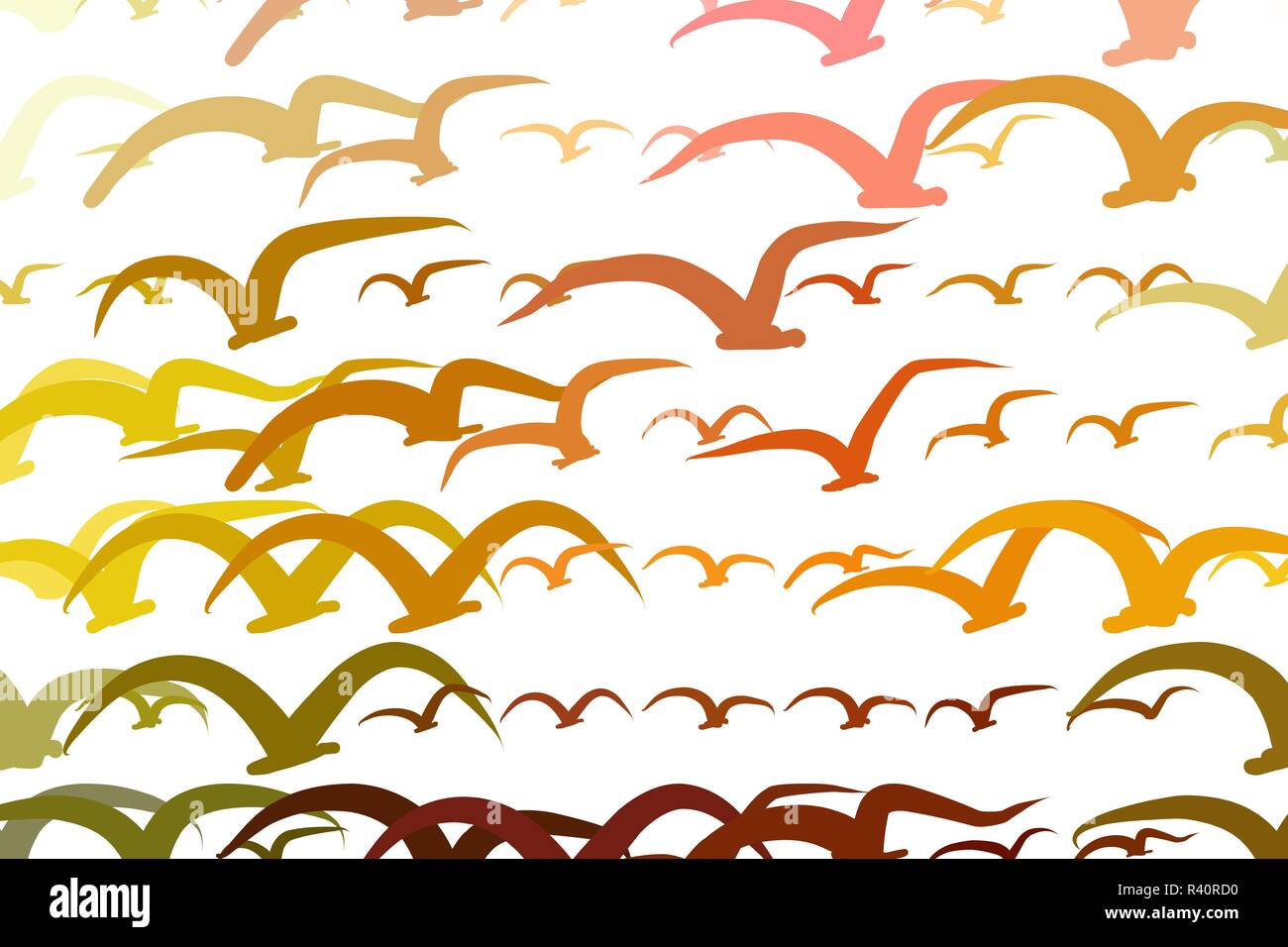 Abstract flying birds. Good for web page, wallpaper, graphic design ...
