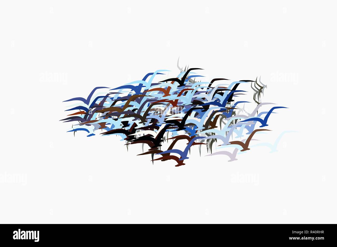 Messy birds Stock Vector Images - Alamy