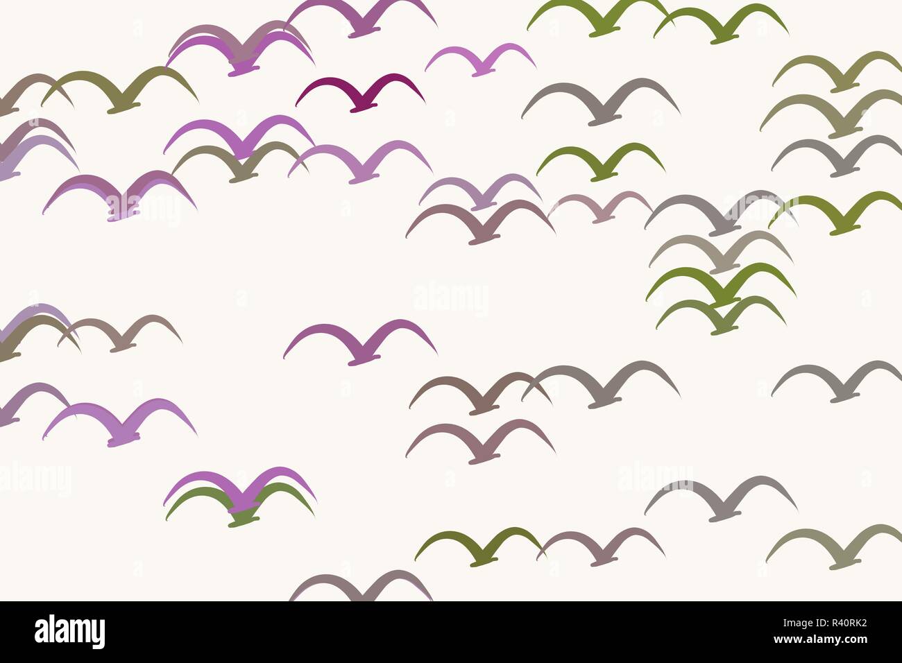 Texture background hand drawn. Abstract flying birds, good for design ...