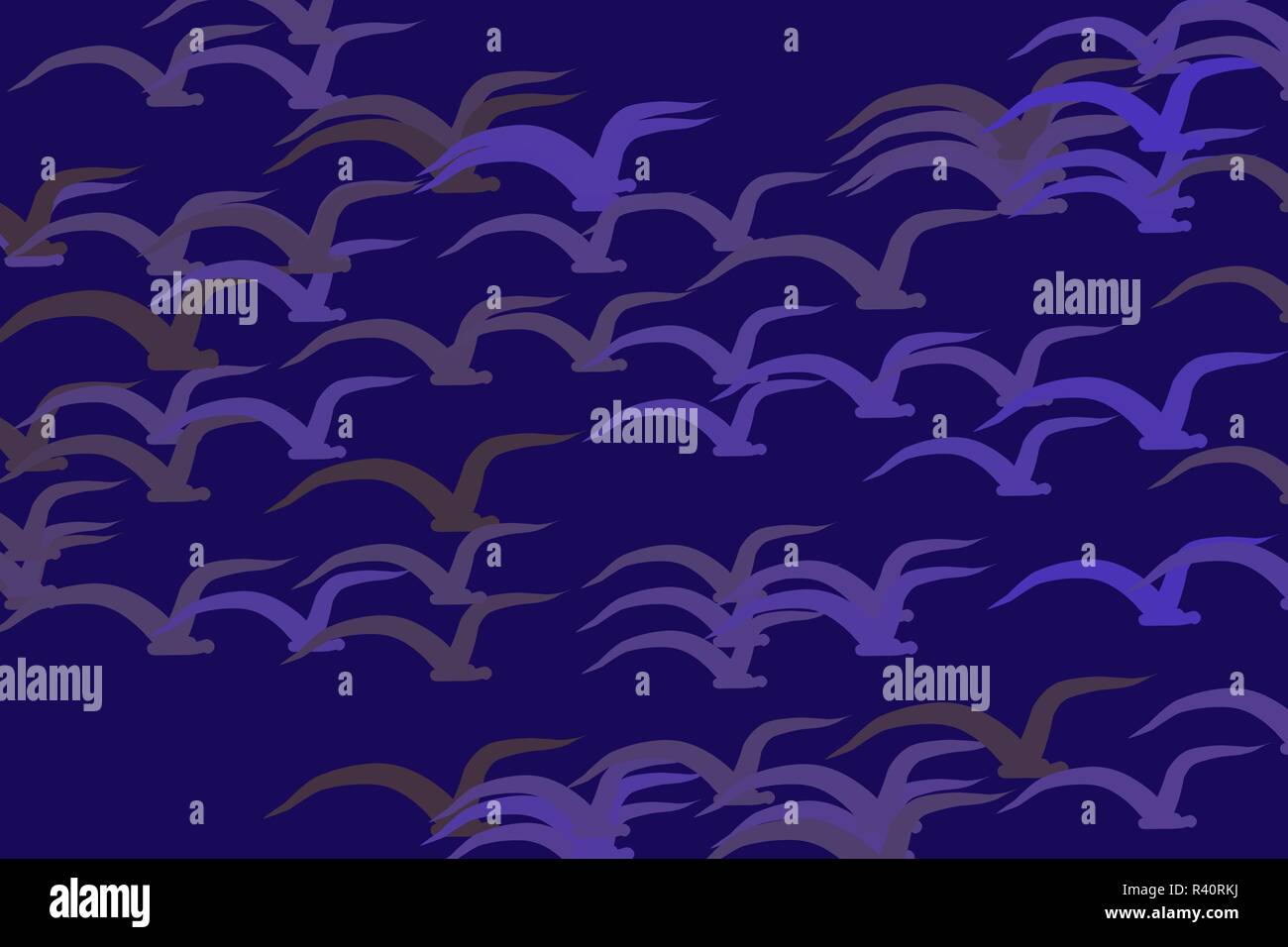 Flying birds abstract hand drawn background, texture or backdrop ...