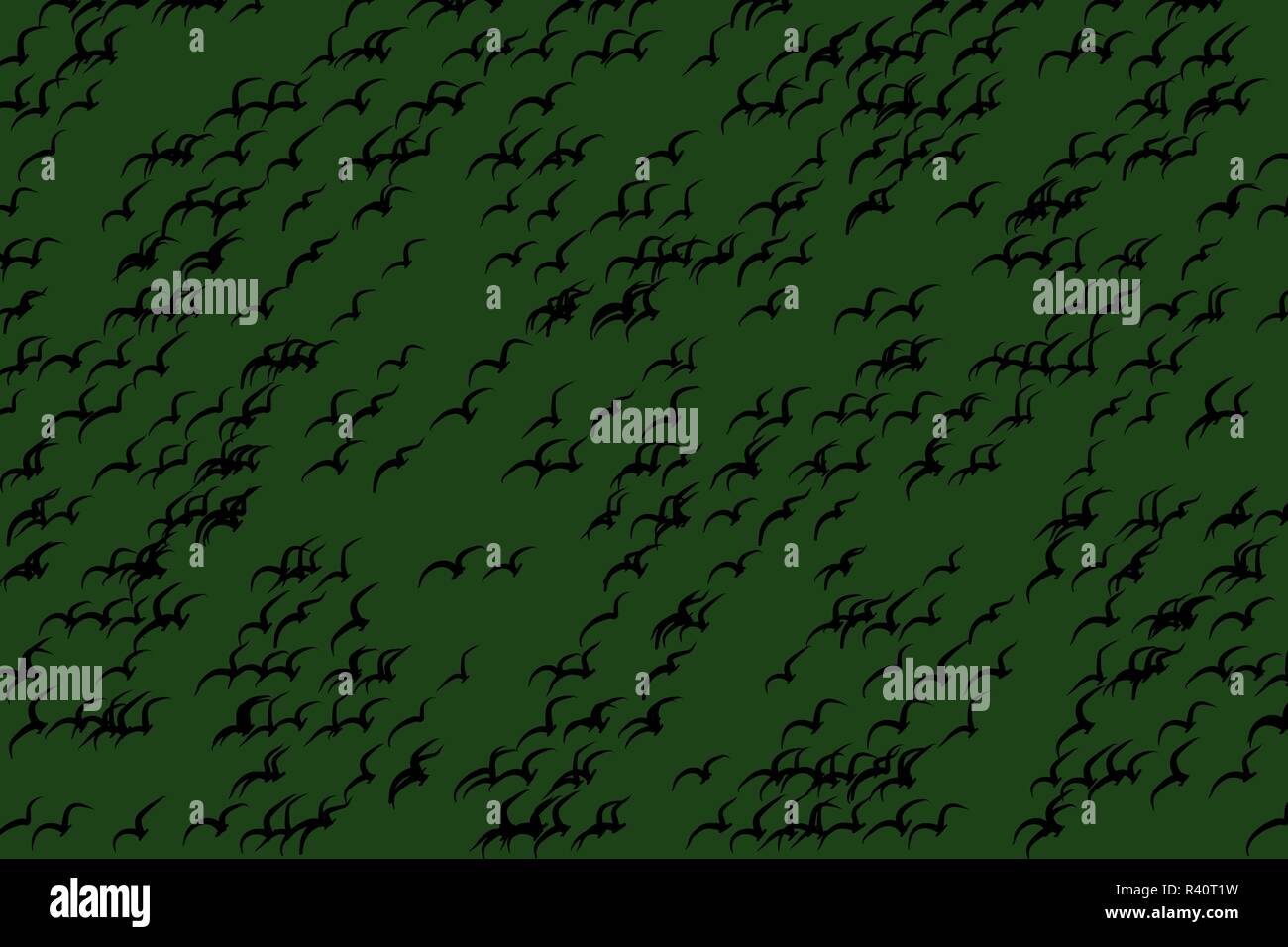 Abstract background with flying birds. Cartoon style vector Stock ...