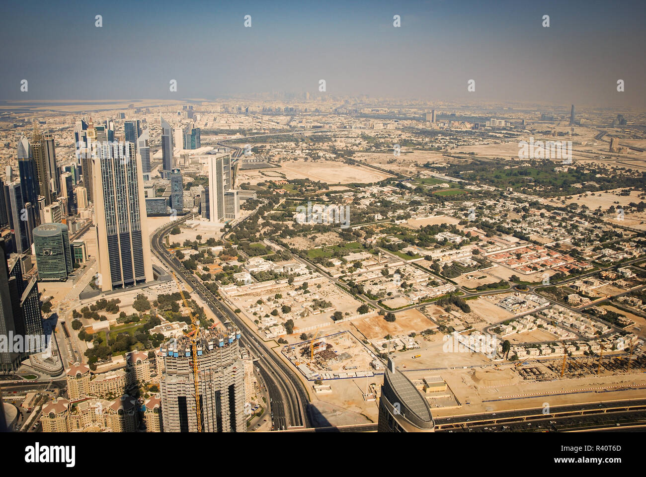 Aerial top view downtown dubai hi-res stock photography and images - Alamy