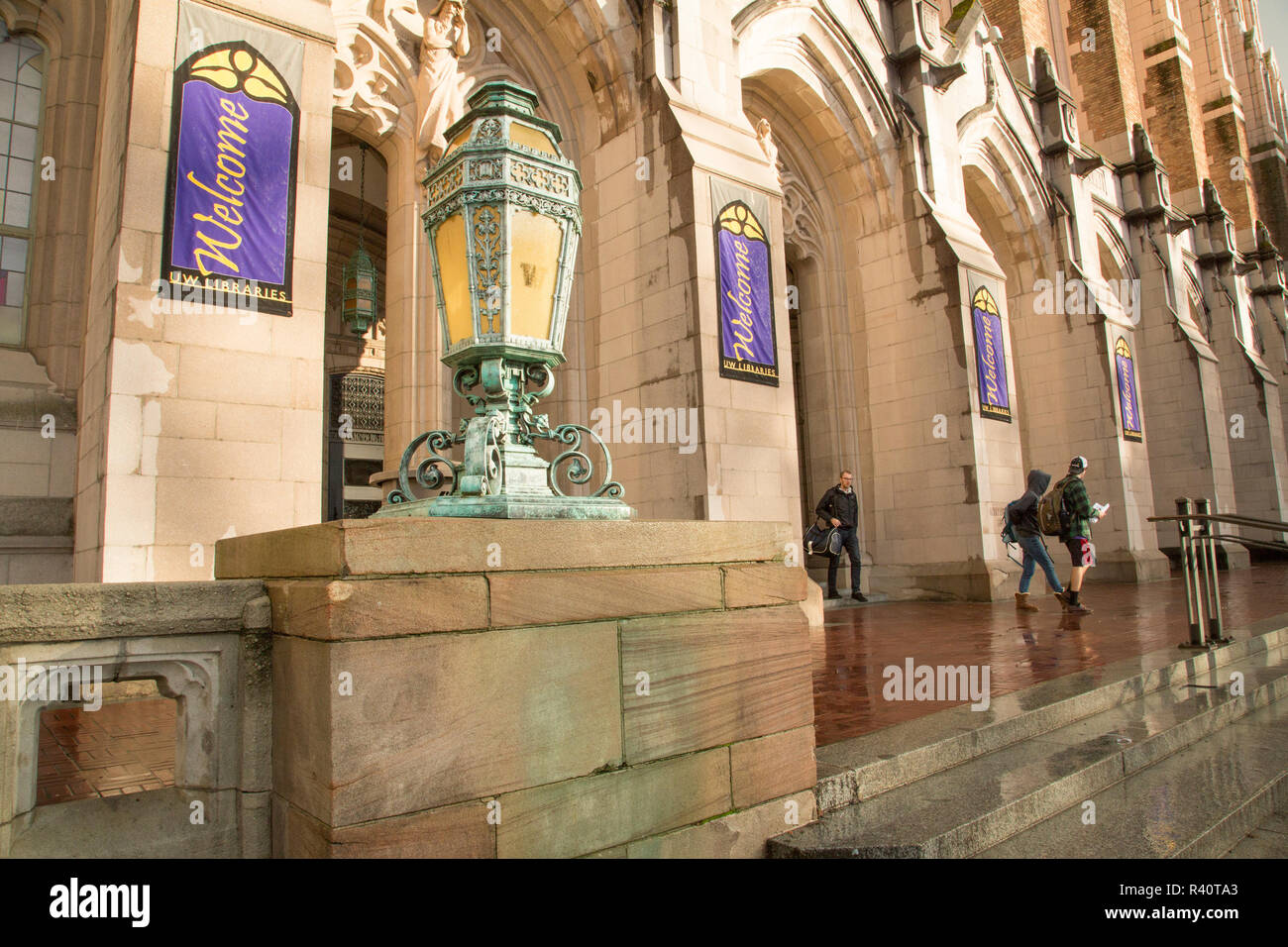 USA, Washington State, Seattle. The iconic Suzzallo Library on the ...
