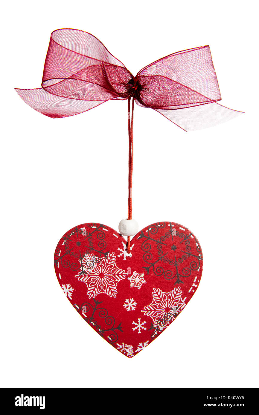 Red Christmas heart Stock Photo - Alamy
